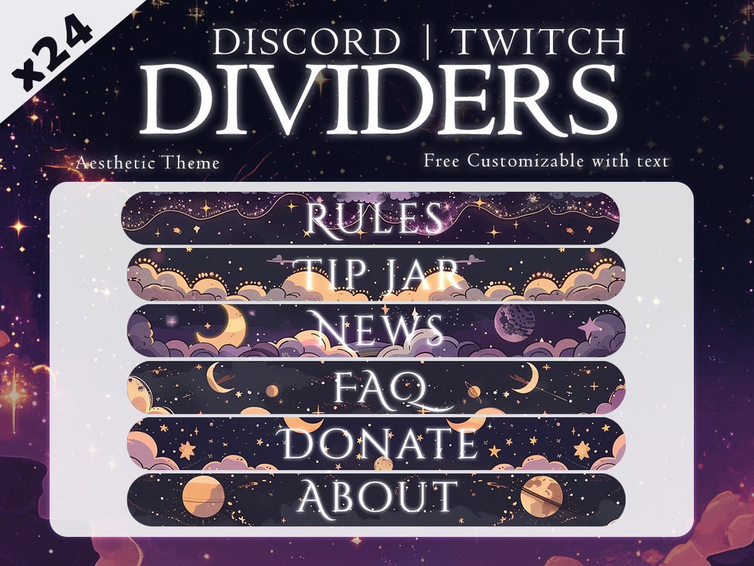 Discord Dividers | Fantasy Banners | Discord Roles | Twitch Panels ...