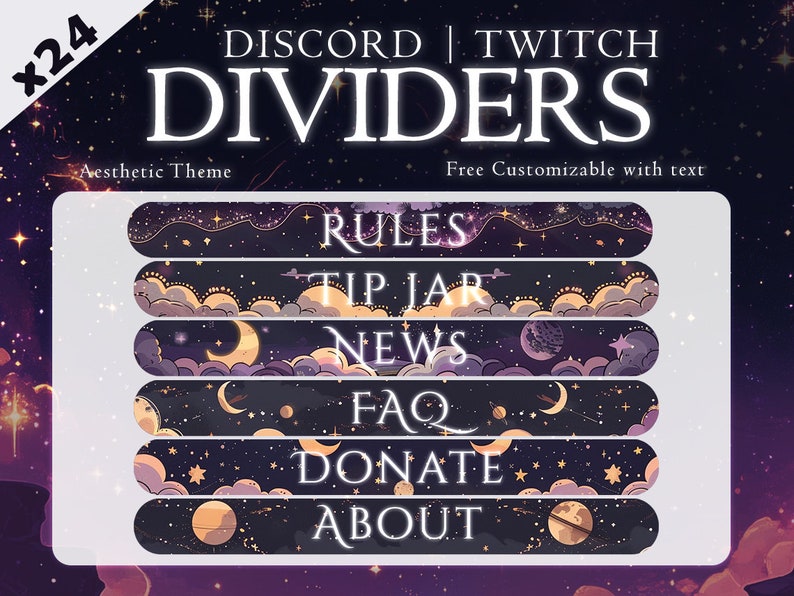 Discord Dividers | Fantasy Banners | Discord Roles | Twitch Panels ...