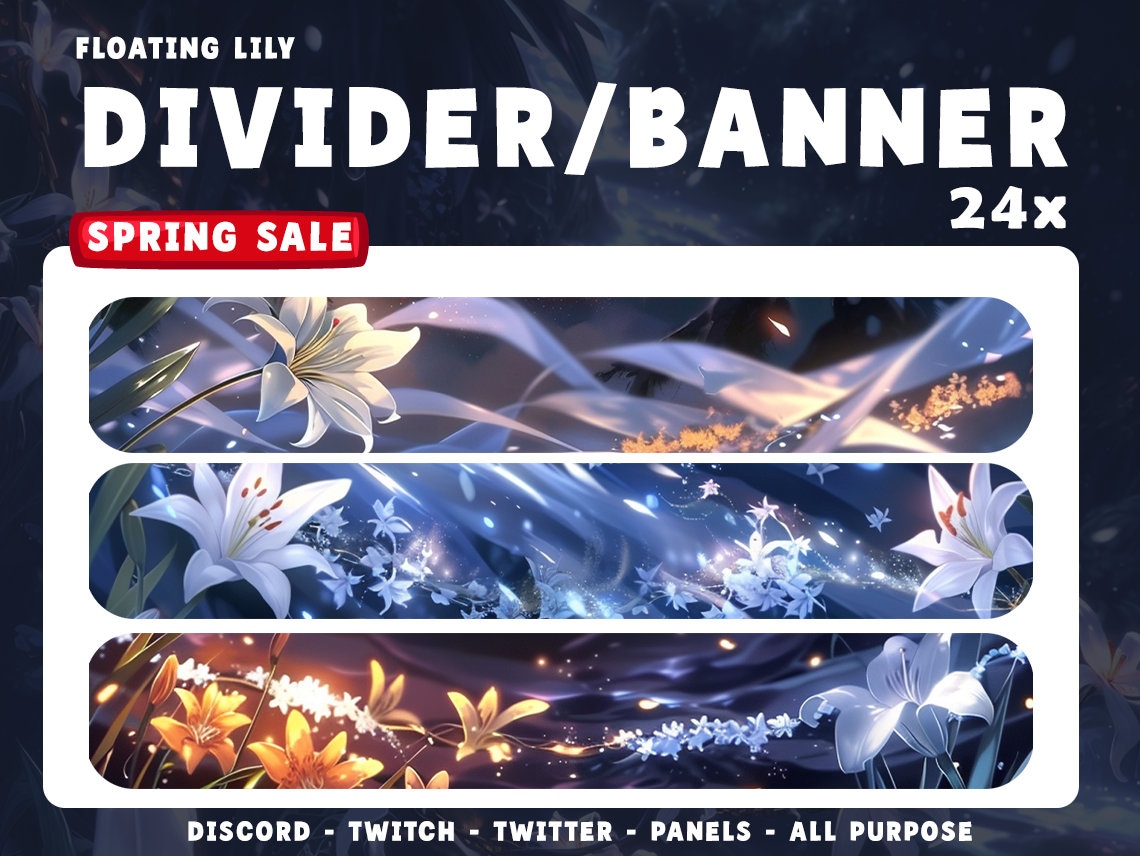 Dividers for Discord Dividers Aesthetic Flower Discord Graphics INSTANT ...