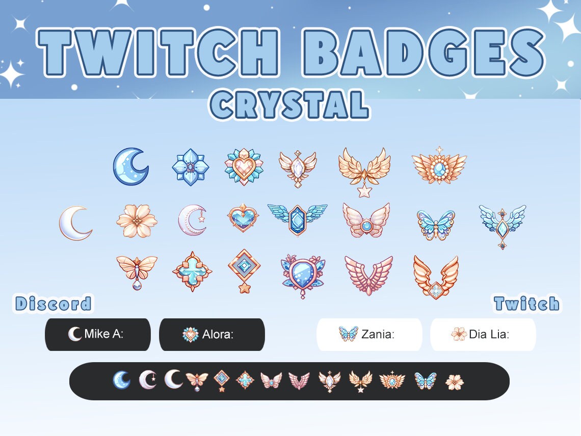 Moon Twitch | Badge Crystal | Twitch Badge Subs | Gold | Channel Points ...