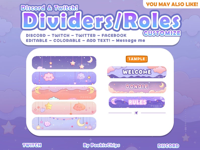 Magical Twitch Banner Custom Stream Overlay Aesthetic Twitch Graphics ...