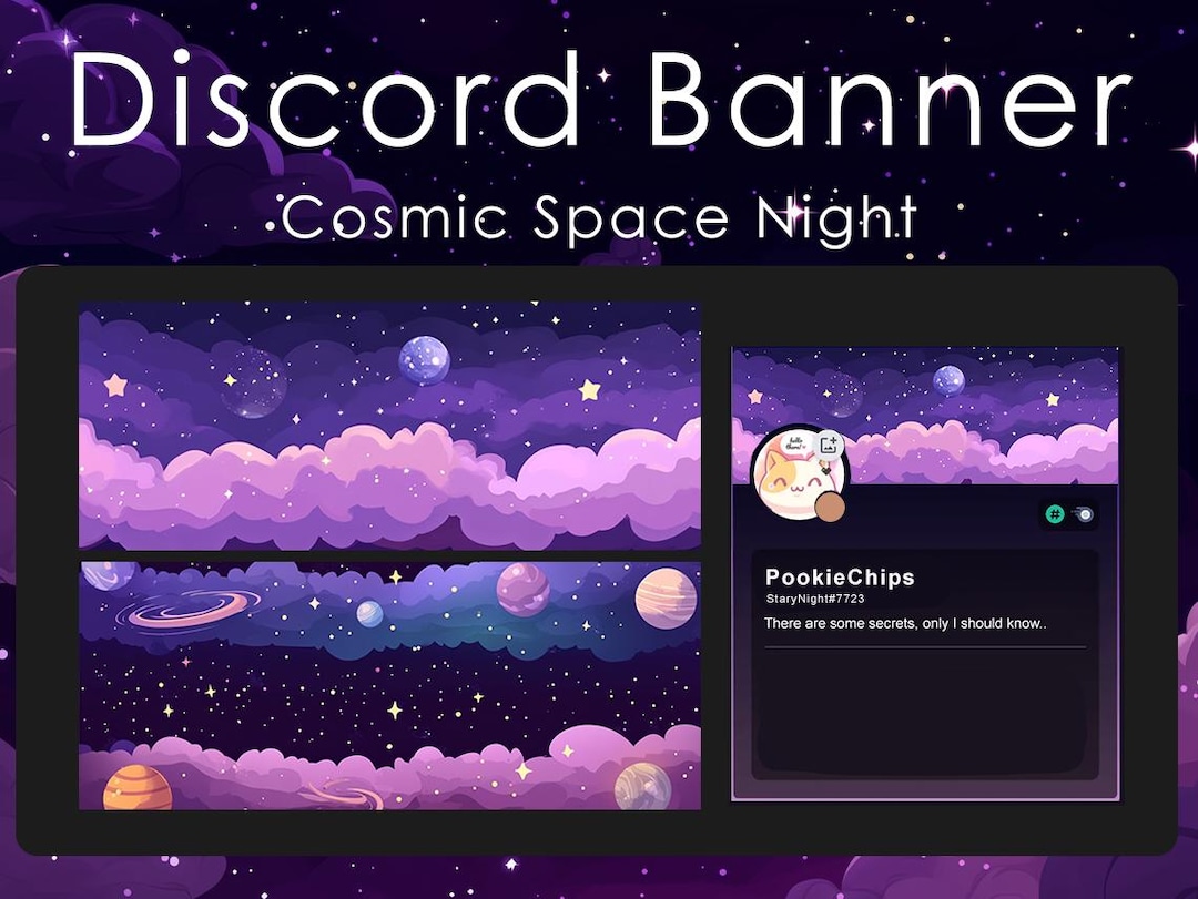 Discord Banner | Cosmic Space Night Theme | Galaxy & Planet Aesthetic ...