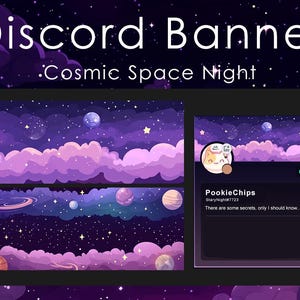 Discord Banner | Cosmic Space Night Theme | Galaxy & Planet Aesthetic ...