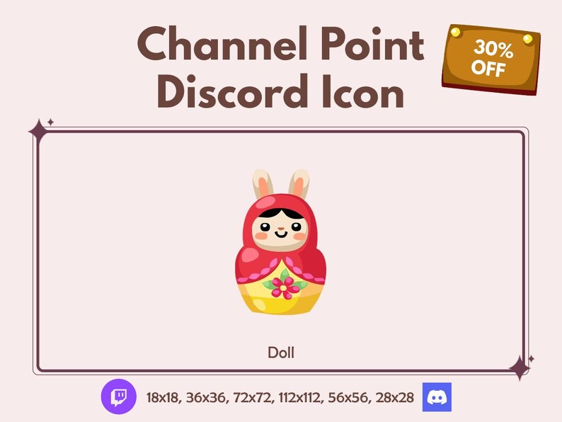 Doll | Discord Icon | Twitch Channel Point | Badge | Token | Bits ...