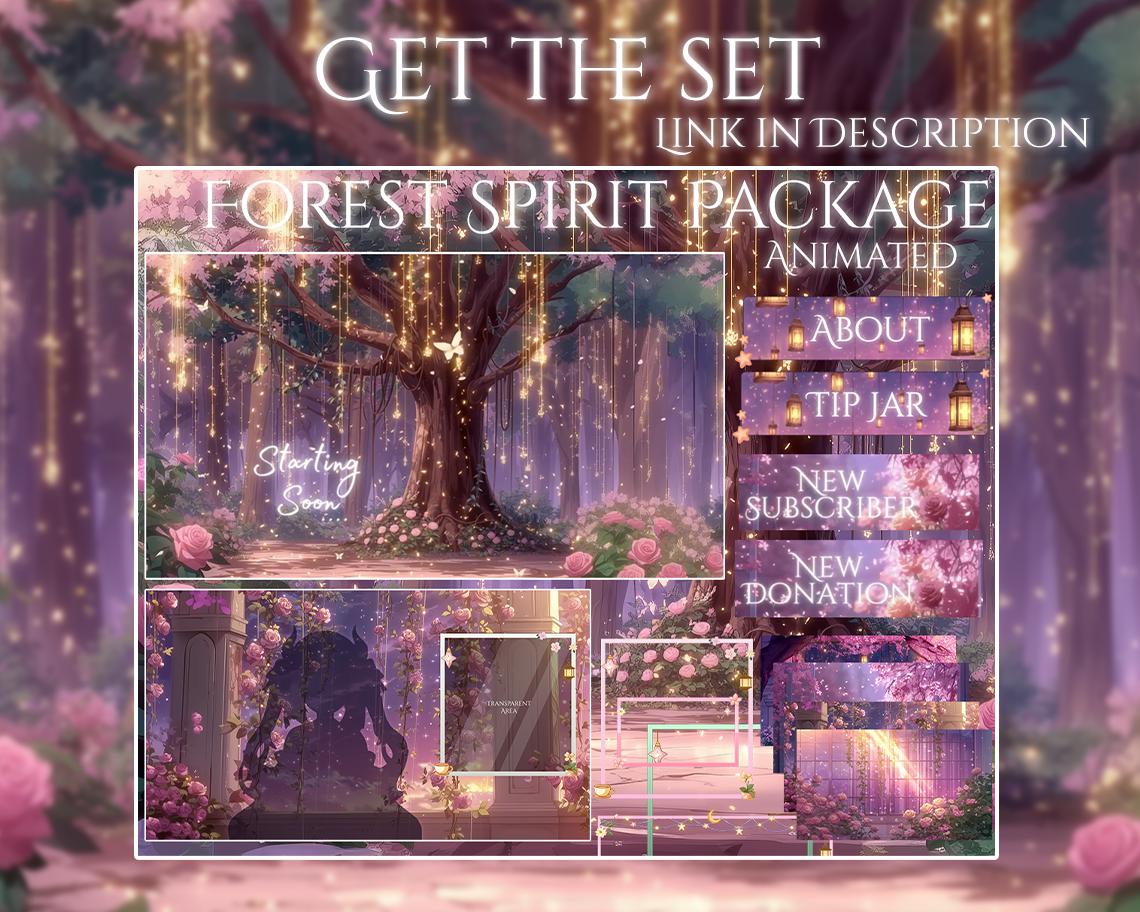 Magic Glow Forest Stream Schedule Canva Template | Cozy Twitch Schedule ...