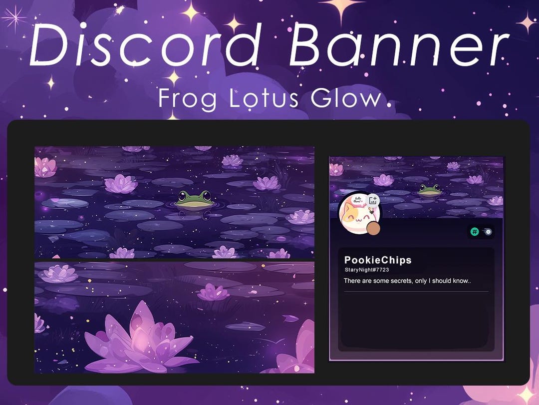 Discord Frog Banner | Profile Banner | Pink Flower | Ocean | Frog ...