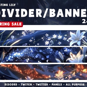 Dividers for Discord | Dividers | Aesthetic | Flower| Discord Graphics ...