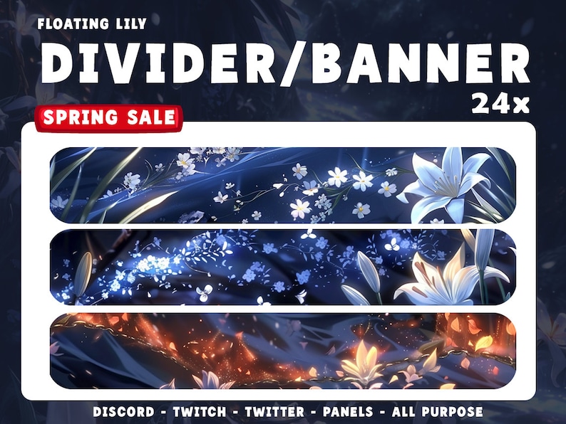 Dividers for Discord Dividers Aesthetic Flower Discord Graphics INSTANT ...