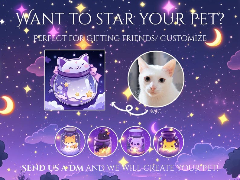 Tulip Jar Channel Point | Cute | Plant | Moon | Stars | Magic | Stream ...
