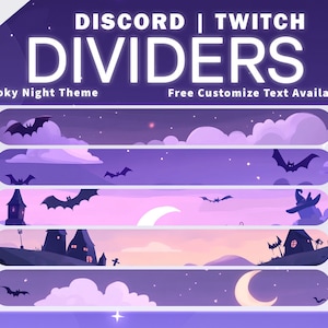 Discord Dividers | Twitch Panel | Spooky | Purple | Cute | Discord ...