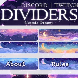 Dividers for Discord | Twitch Banners | Dividers | Cosmic | Starry ...