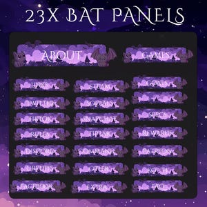 Bat Panels | Spooky | Twitch Panels | Aesthetic | Cute | Discord ...