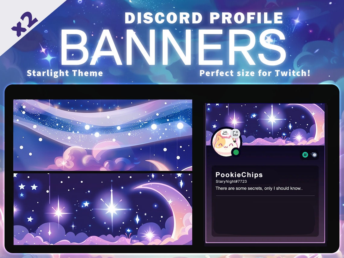 Discord Banner | Profile Banner | Stars & Moons Theme | Galaxy | Space ...