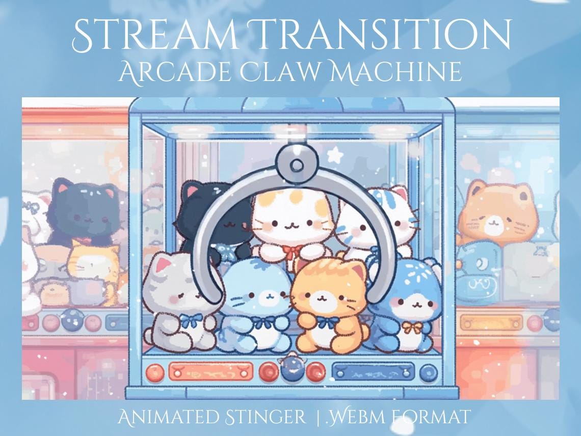 Arcade Claw Machine Stinger Transition | Cats | Plushie | Cute Bears ...