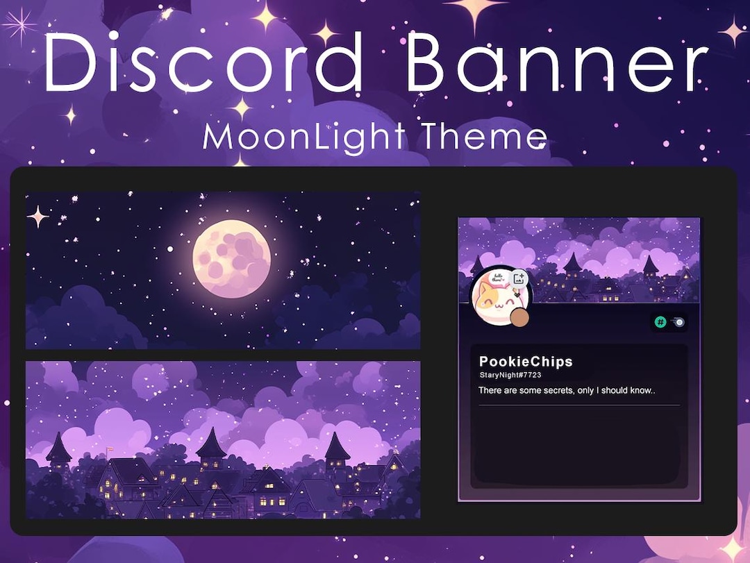 Discord Banner | Profile Banner | Stars & Moons Theme | Galaxy | Space ...