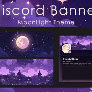 Discord Banner | Profile Banner | Stars & Moons Theme | Galaxy | Space ...
