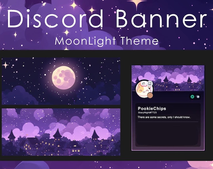 Discord Banner | Profile Banner | Stars & Moons Theme | Galaxy | Space ...