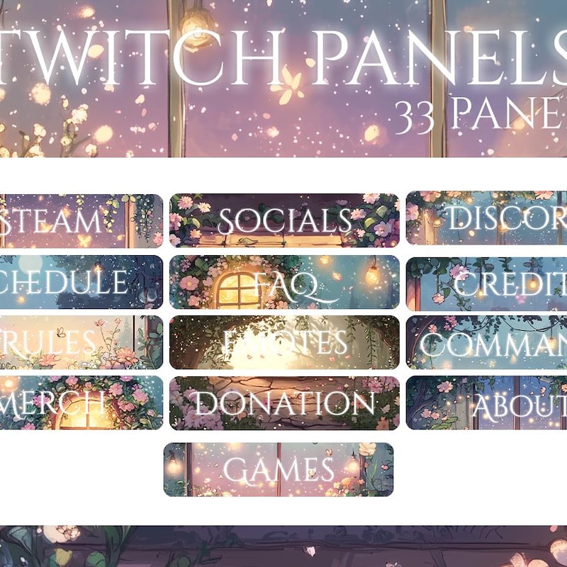 Twitch Panels Moon Pink - Etsy UK