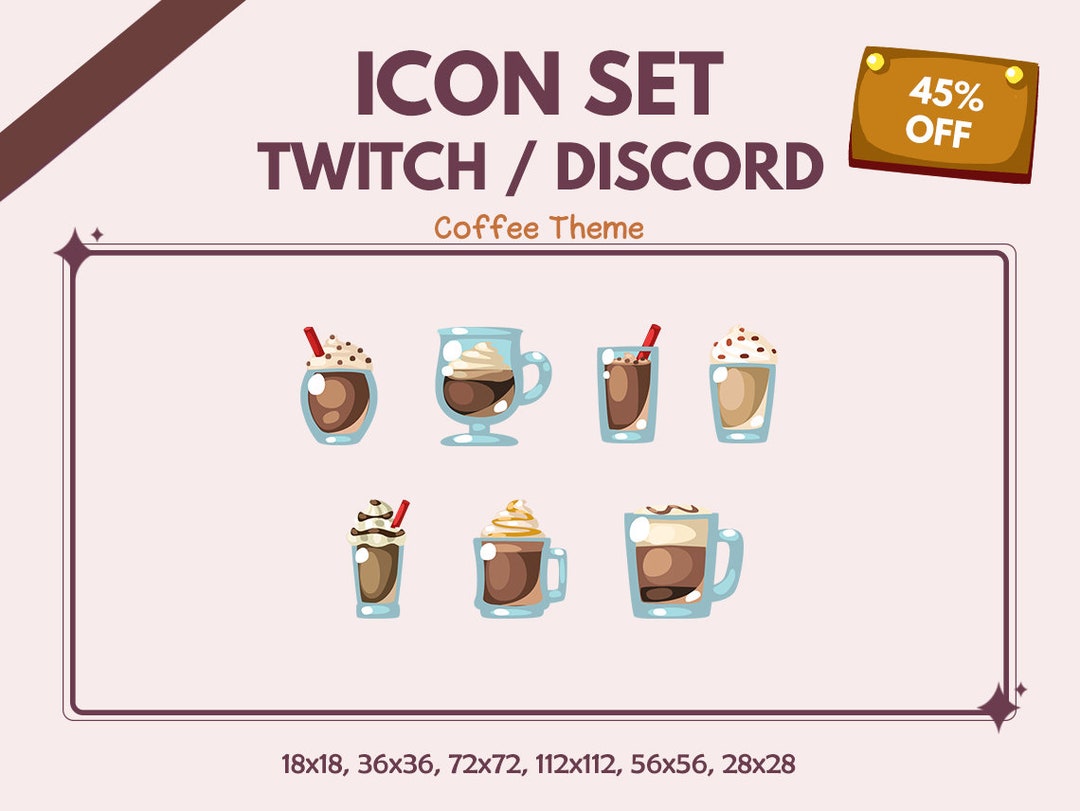 Coffee Icon/emote for Twitch Discord Icon - Cute Kawaii Design-perfect ...