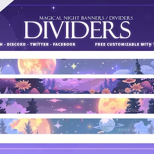 Bundle Discord Divider | Twitch Panels | Banner | Fantasy | Cute ...