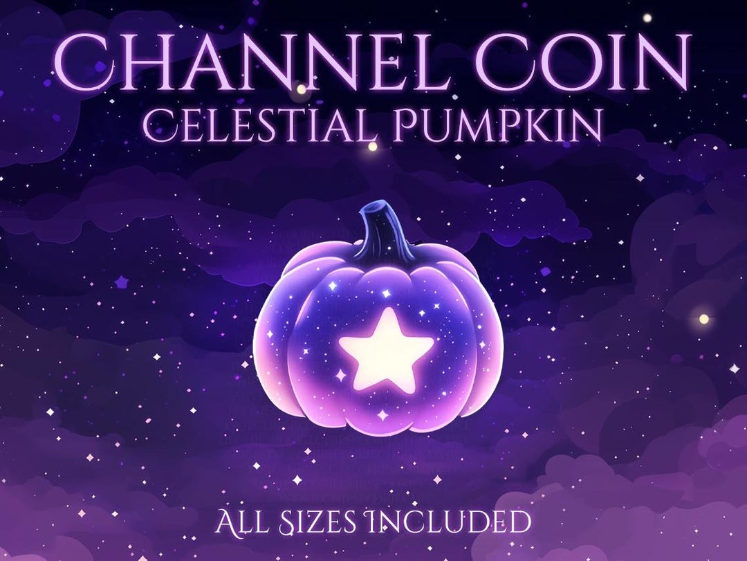 Pumpkin Channel Point | Cute | Golden | Stars | Magic | Stream Badge ...