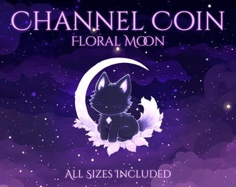 Floral Moon Channel Point | Cute | Magical | Moon | Stars | Stream ...