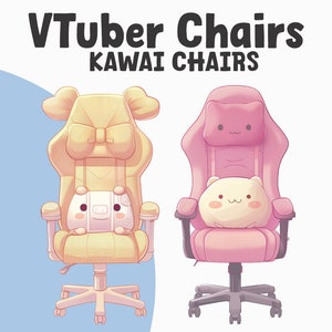 Cute Vtuber Gaming Chairs | Clean Transparent | Cute | Kawaii ...
