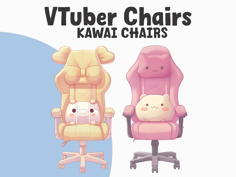 Cute Vtuber Gaming Chairs | Clean Transparent | Cute | Kawaii ...