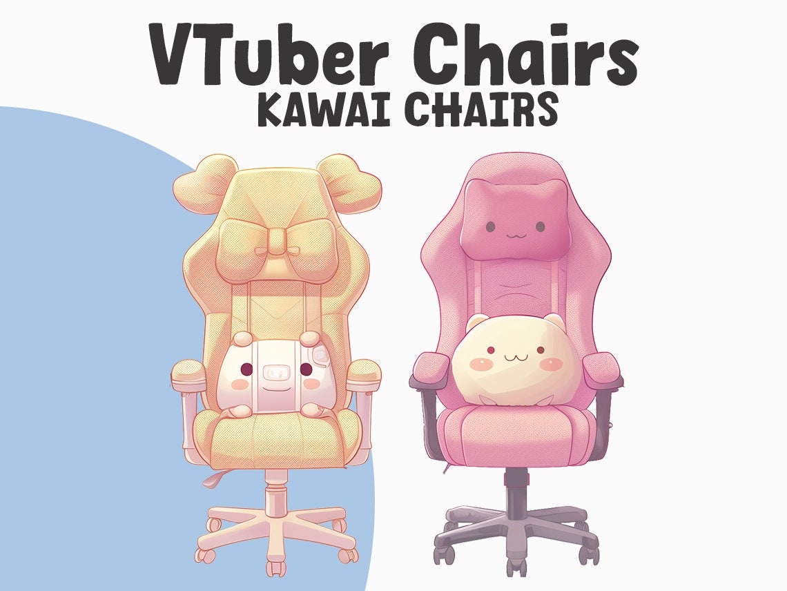 Cute Vtuber Gaming Chairs | Clean Transparent | Cute | Kawaii ...