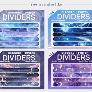 Night Sky Dividers for Discord Twitch | Fantasy Stars Moon Banners ...