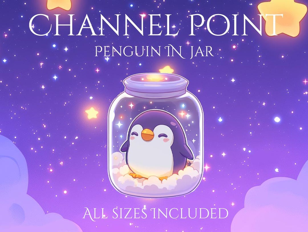 Penguin in Jar Channel Point | Cute | Golden | Stars | Magic | Stream ...