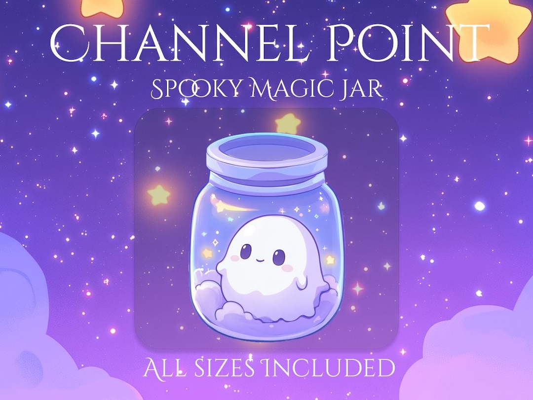 Spooky Jar Channel Point | Cute | Ghost | Moon | Stars | Magic | Stream ...