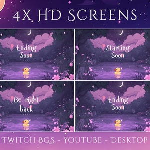 Cozy Duck Twitch Overlay, Twitch Screen | Animated Stream Package ...