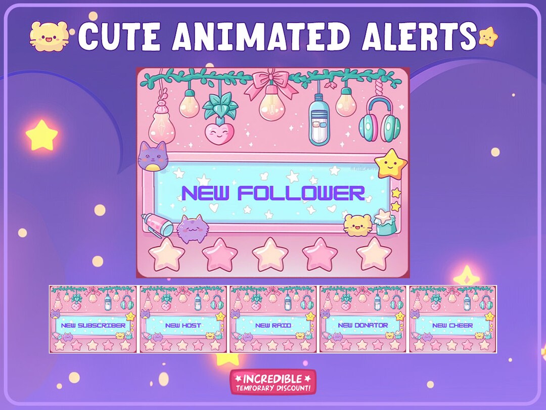 Animated Alerts | Stream Alerts | Twitch | Pop up | Follower ...