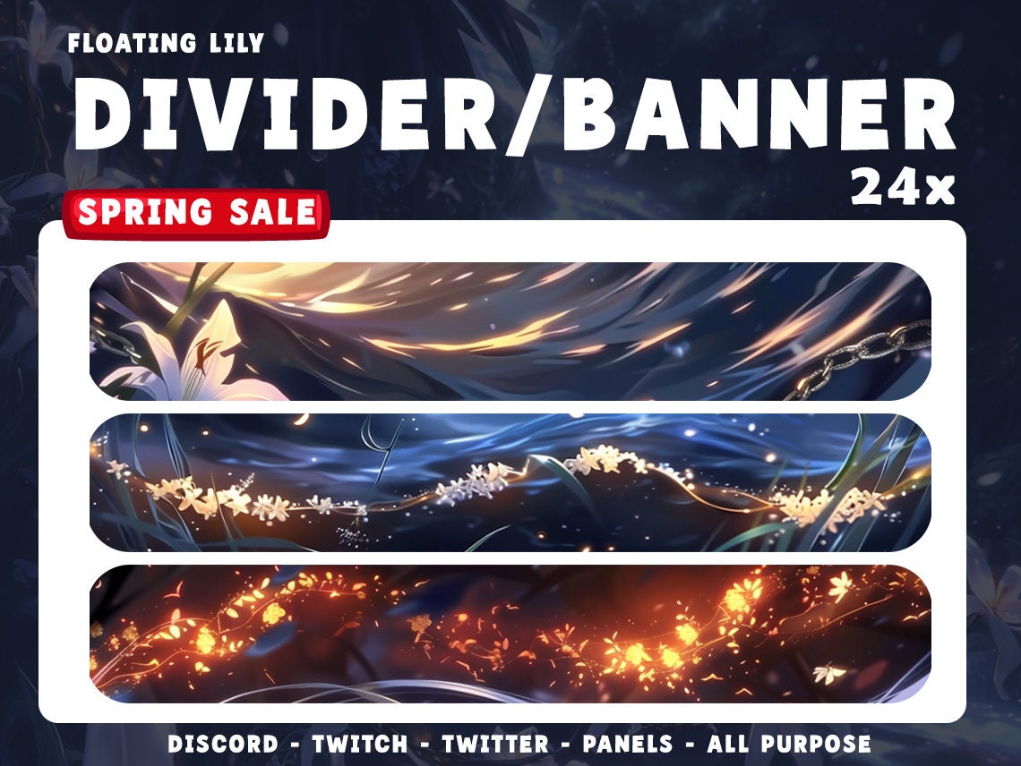 Dividers for Discord Dividers Aesthetic Flower Discord Graphics INSTANT ...