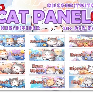 Night Sky Dividers for Discord Twitch Fantasy Stars Moon Banners Twitch ...