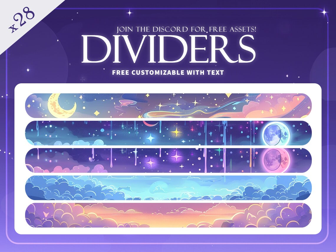 Dividers for Discord | Dividers | Aesthetic | Cute | Discord Graphics ...