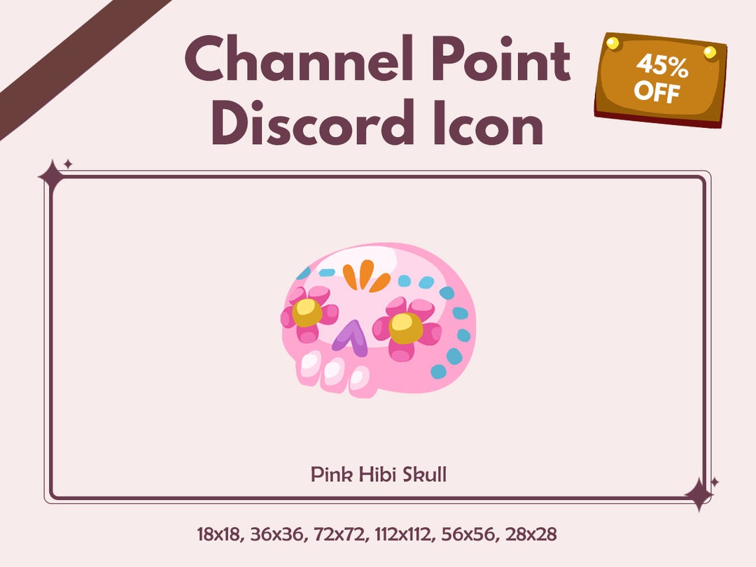 Skull Pink Icon | Discord Icon | Twitch Channel Point | Badge | Token ...