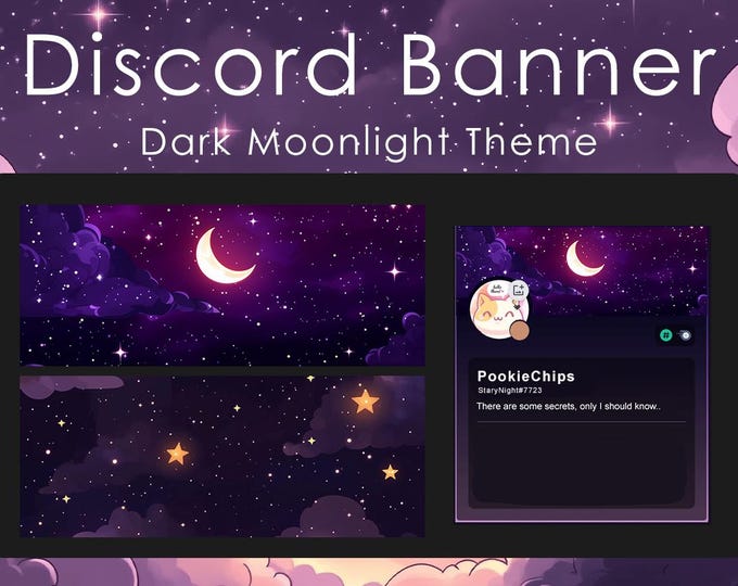 Discord Banner | Profile Banner | Stars | Moons Theme | Galaxy ...