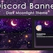 Discord Banner Profile Banner Stars Moons Theme Galaxy Moonlight Cute ...
