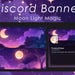 Discord Moon Banner | Profile Banner | Purple | Pink | Stars | Crescent ...