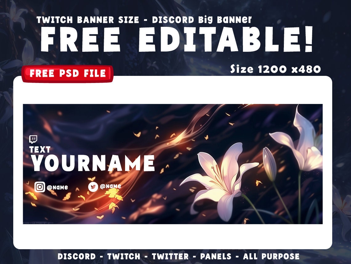 Dividers for Discord Dividers Aesthetic Flower Discord Graphics INSTANT ...