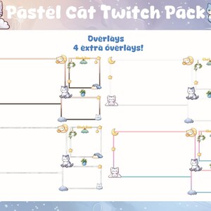 Magic Cat Twitch Overlay, Twitch Screen | Animated Overlay Stream ...