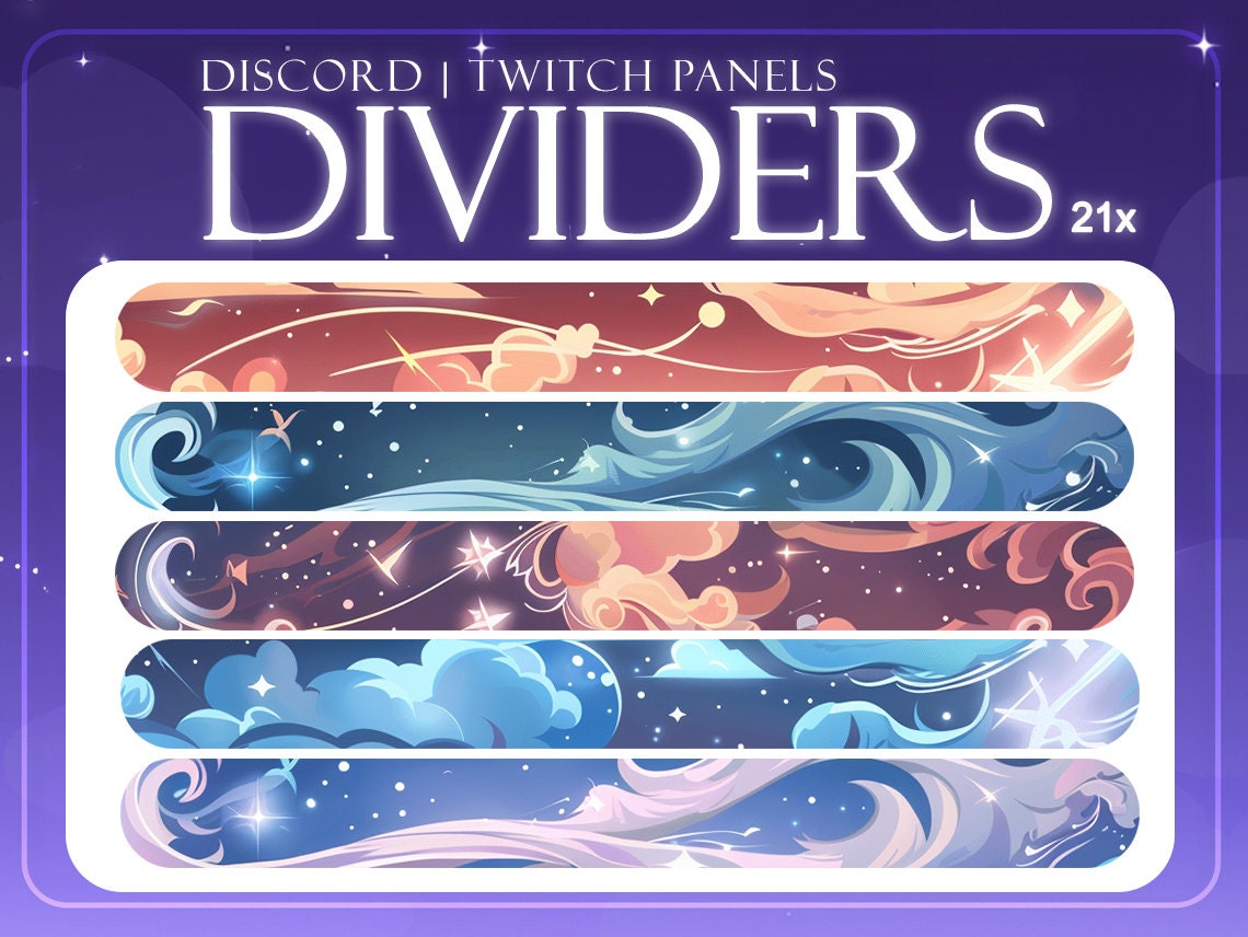 Discord Dividers | Cloudy Night | Twitch Panels | Dividers | Banners ...