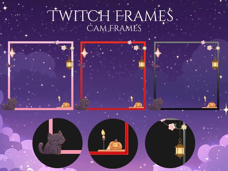 6x Frames Bundle Twitch Stream | Cute Cozy Overlay Cams & Screen ...