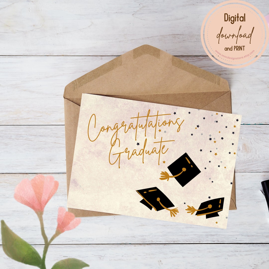 Graduation Celebration Card, Congratulations Graduate, Congratulations ...