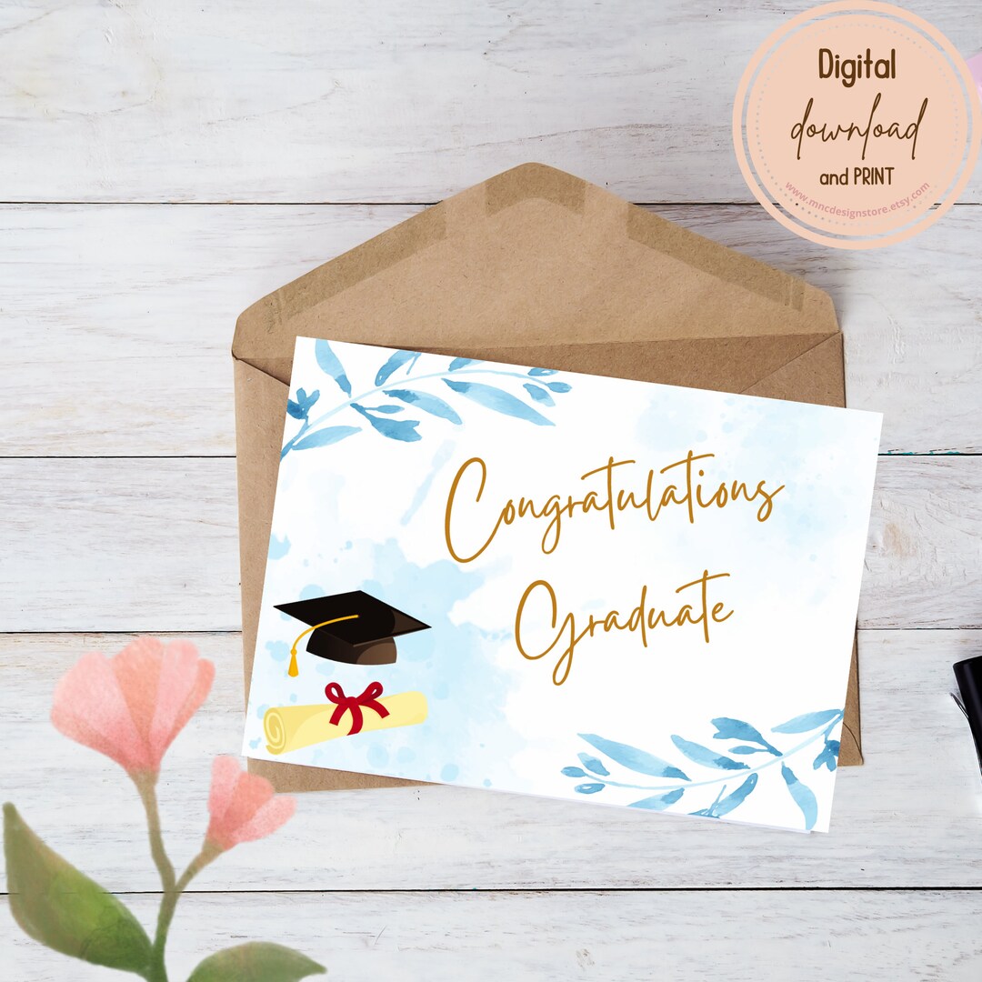 Graduation Celebration Card, Congratulations Graduate, Congratulations ...