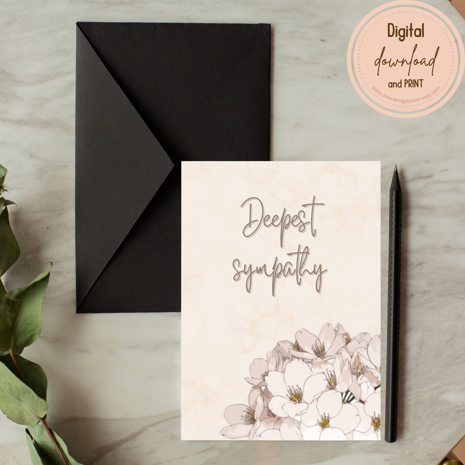 Condolence Card, Sincere Condolences, Sympathy Card, Thinking of You ...