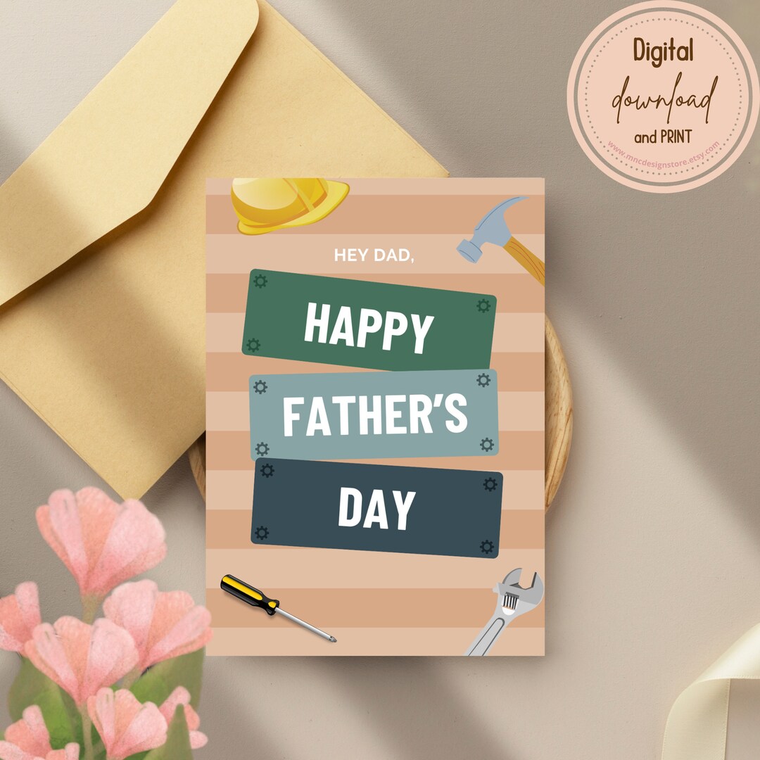 Downloadable Father's Day Card, Printable Card, Happy Father's Day ...