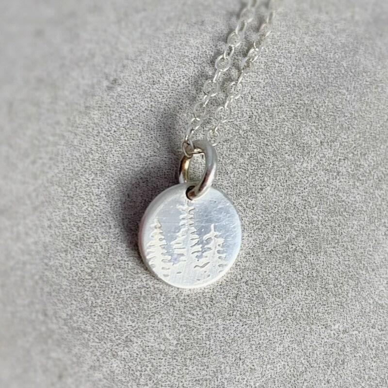 Pine Tree Pendant - Etsy